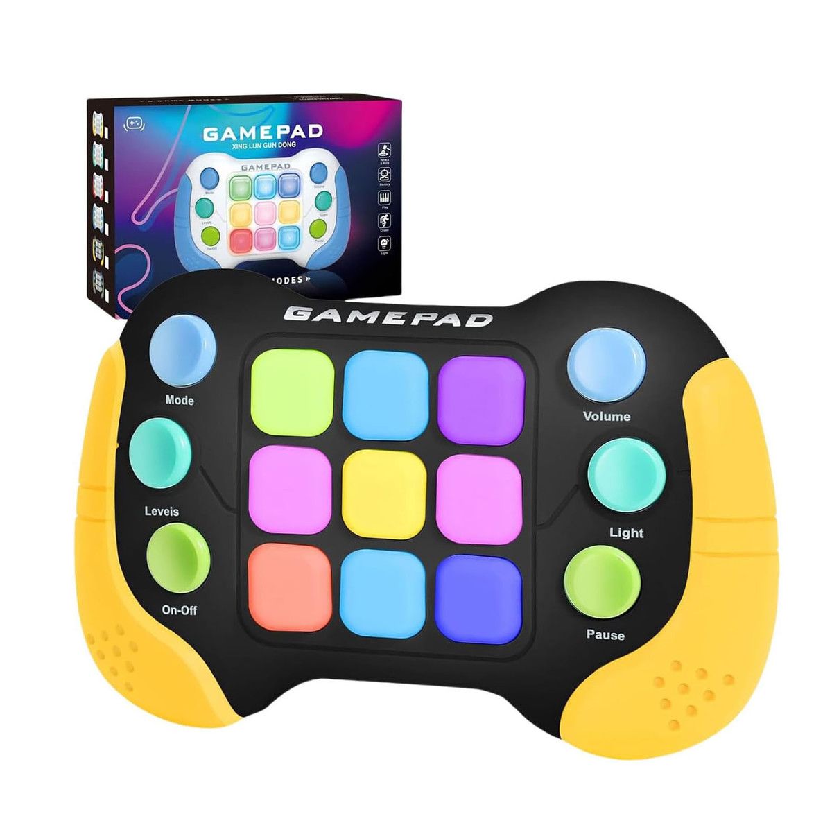 Black Fast Push Handheld Games Sensory Fidget Toys Retro Game Console ...