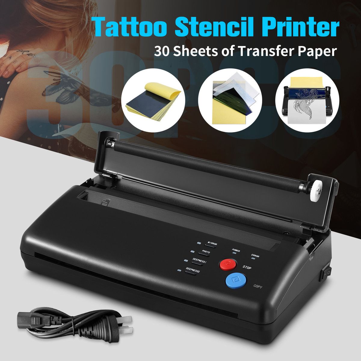 Tattoo Stencil Printer Maker Thermal Transfer Drawing Copier Tattooing ...