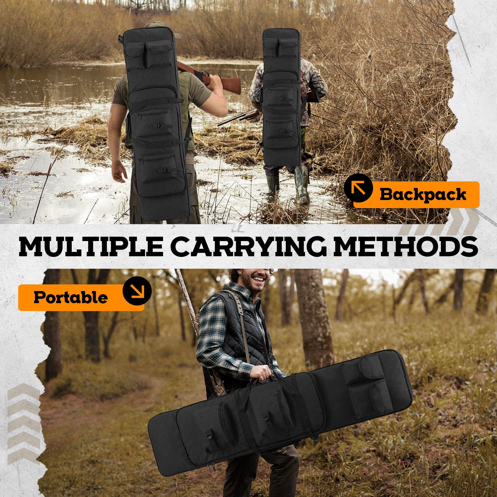 Tactical Rifle Gun Bag Carry Case Range Backpack Military Hunt Shooting ...