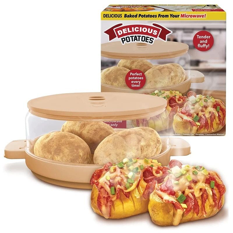 Baked Microwave Potato Cooker, Potato Steamer Microwave, Cooks in ...