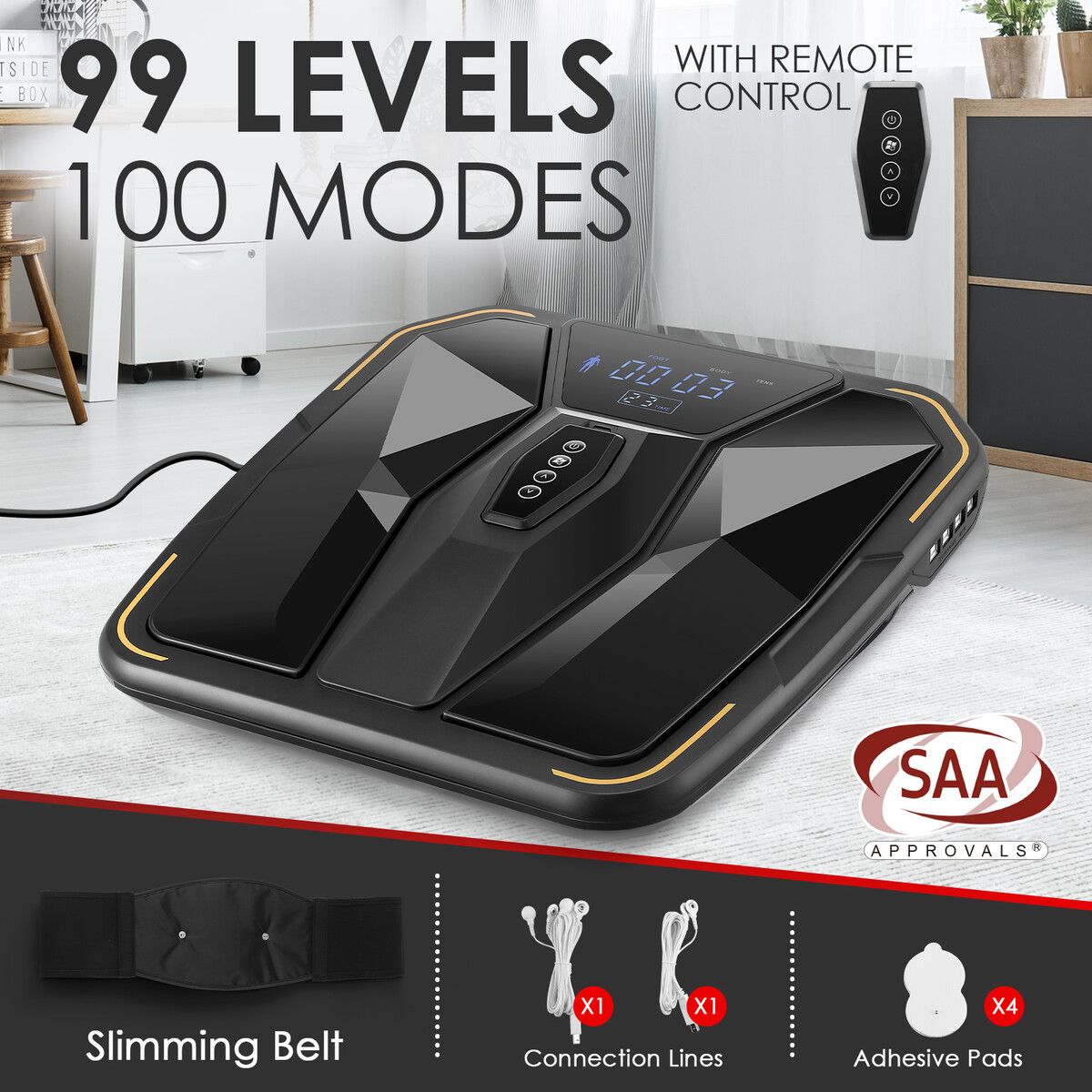 Electric Foot Massager Circulation Machine EMS TENS Electromagnetic Wave Feet Equipment Portable ...