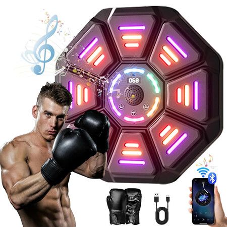 Music Boxing Machine, Boxing Machine Wall Mounted with Boxing Gloves ...