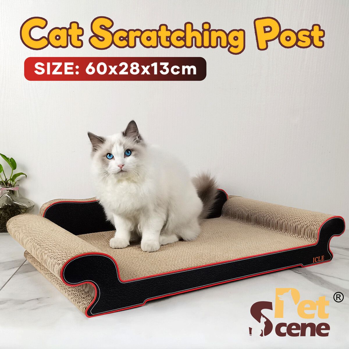 Cat Scratching Post Pet Bed Scratcher Toy Corrugated Cardboard ...