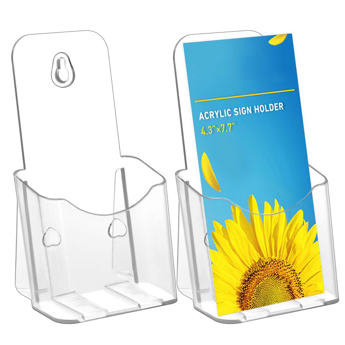 Acrylic Brochure Holder Slant Back Design,Clear Display Stand,Plastic ...