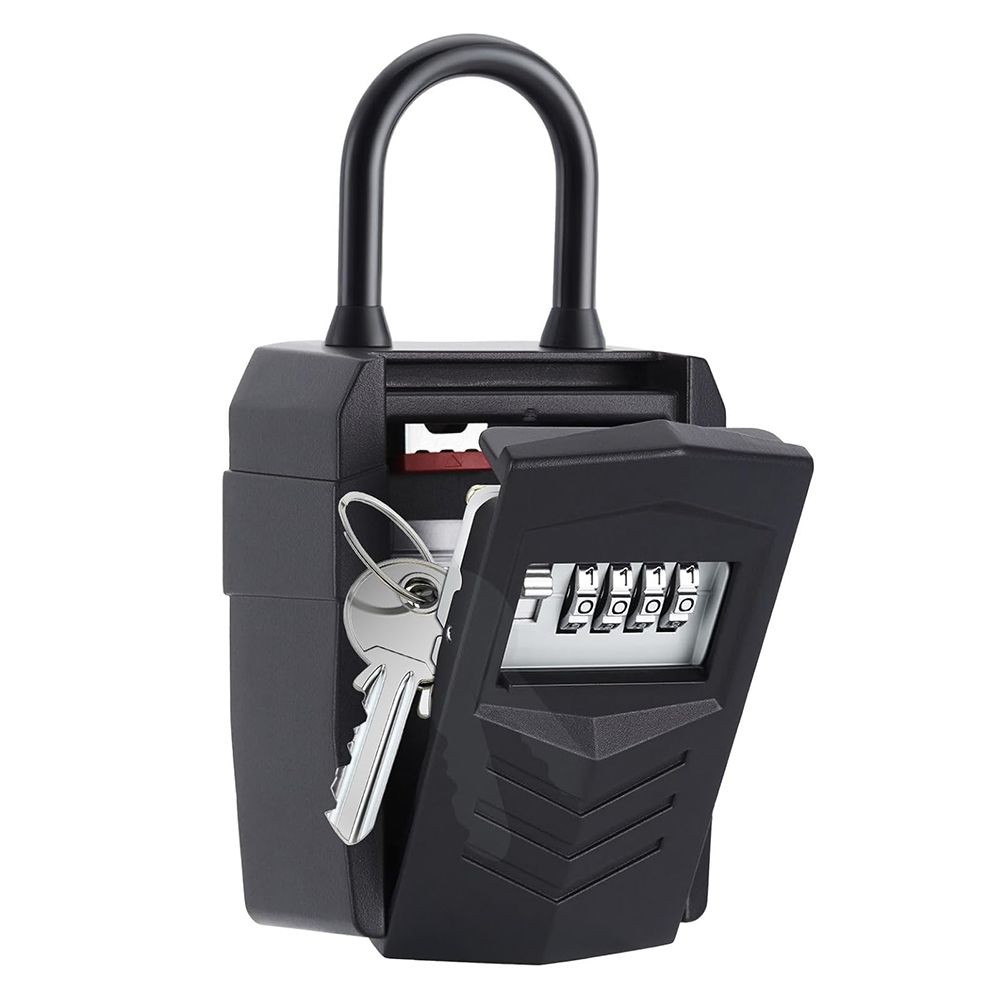 Key Lock Box, Large Capacity Security Lockbox, Weatherproof Portable ...