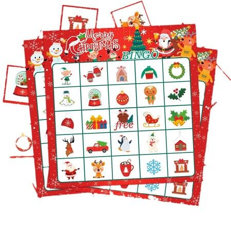 Christmas Bingo Card Game for Family Christmas Bingo Board Game New ...