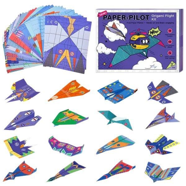 48 PCS DIY Paper Airplane Book Origami Airplane Set Exercise Hands-on ...