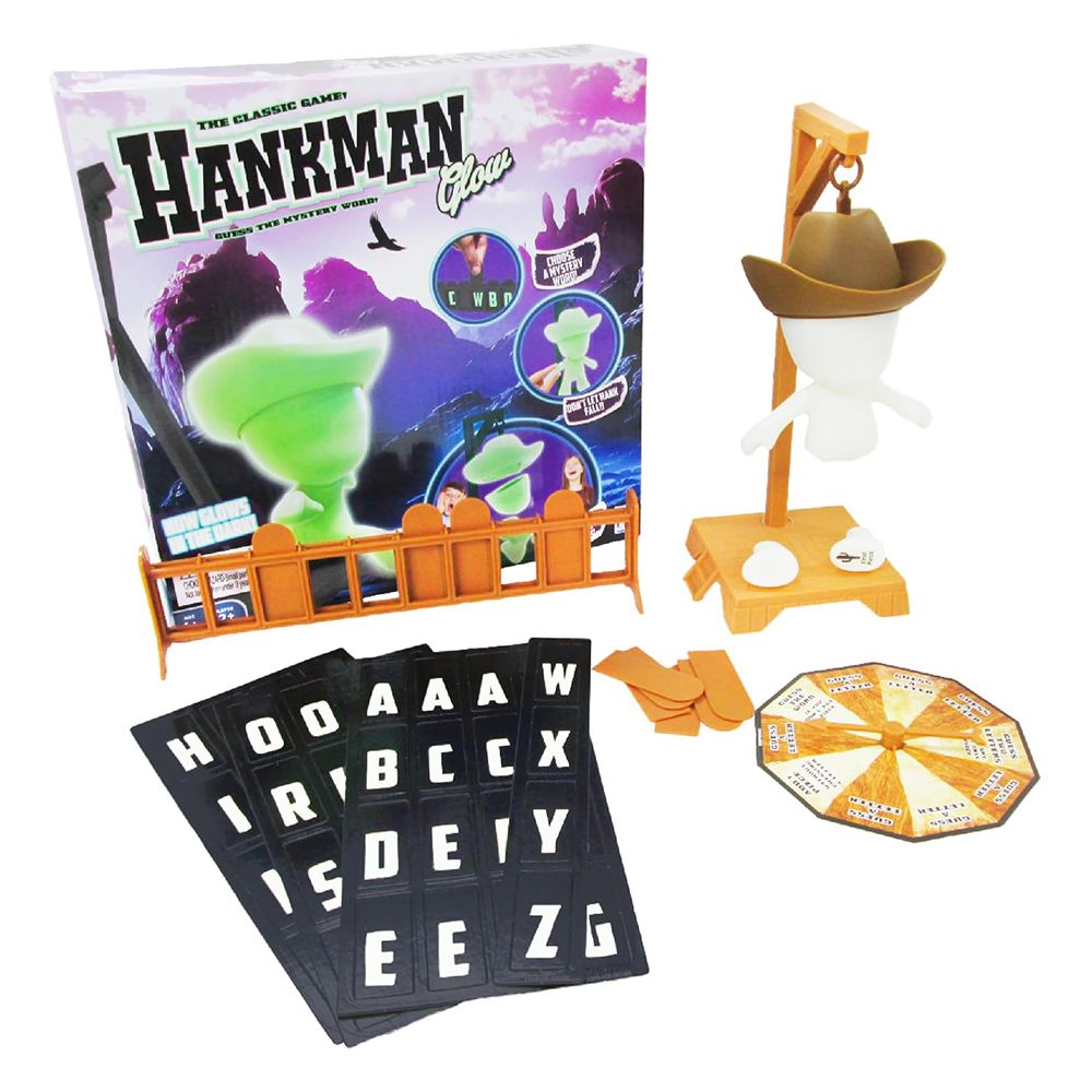 Hangman Mystery Word Guessing Game for Boys Girls and Families, Glow in ...